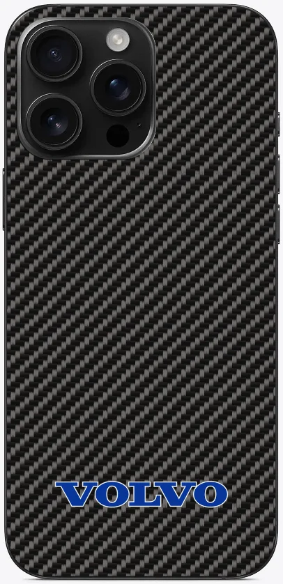 Volvo tempered Glass Carbon Fiber Case – CarFansZone